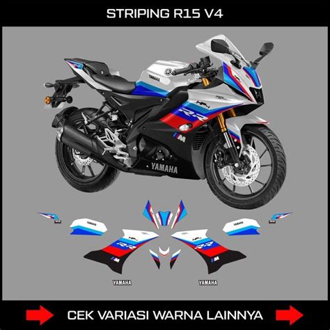 Striping R15 V4 R15m Bmw Hp4 Yamaha R15 V4r15m Motorcycle Sticker