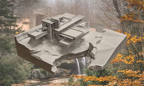 Fallingwater Architecture Desktop Model Miniature Sla Resin 3d Print Etsy