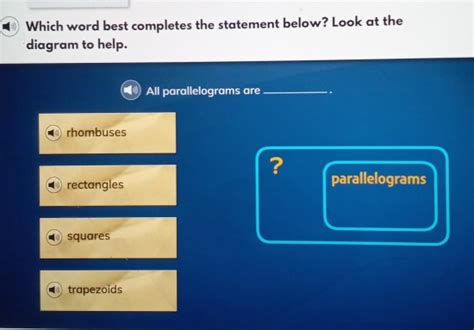 Solved Which Word Best Completes The Statement Below Look At The