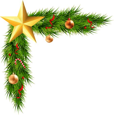 Rincón De Guirnaldas Navideñas Png Navidad Esquinas Decoración Png Y Vector Para Descargar