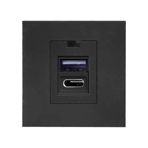 Recessed Furniture Socket With Flat Milled Edge Usb Charger And 1 5m