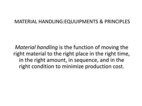 Materials Handling For Logistics And Supply Chainpptx