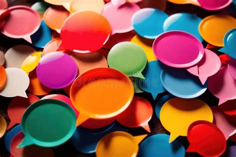 Colorful Speech Bubbles Dialog Communication Concept Pattern Wallpaper