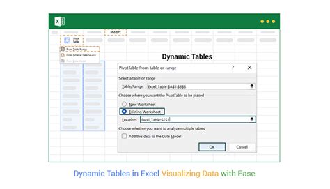 Dynamic Tables In Excel Visualizing Data With Ease