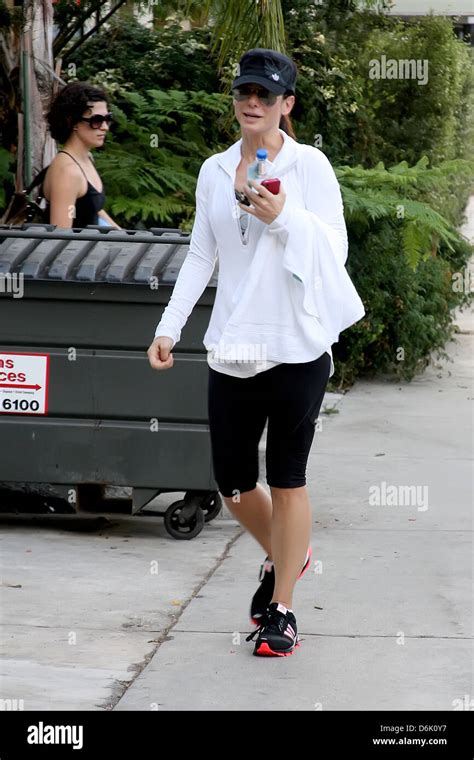 Sandra Bullock Leaving A Gym In West Hollywood After A Workout Los