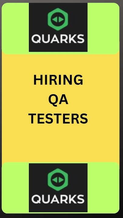 Testing Jobs It Jobs Qa Jobs Rd Automation Learning Youtube