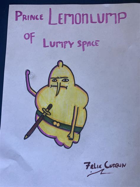 Prince Lemonlump Of Lumpy Space Radventuretime