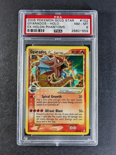2006 Pokemon Ex Holon Phantoms Gyarados Gold Star Holo Ultra Rare 102
