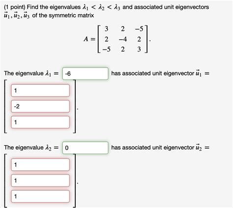 Solved Point Find The Eigenvalues