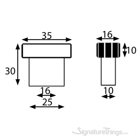 Signaturethings Black Laminate Rectangle Drawer Knob Unique Cabinet