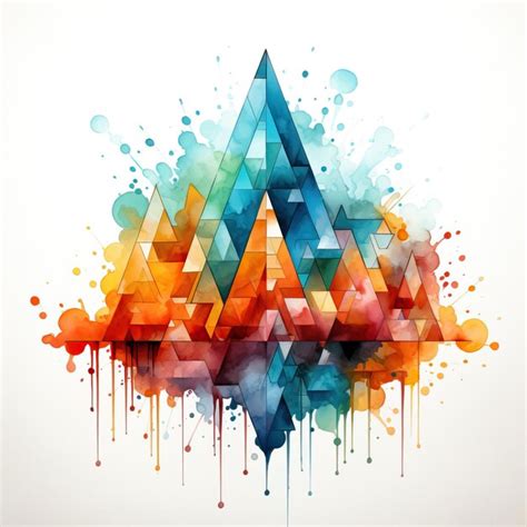Premium Vector Geometric Vector Watercolor Vector On White Background
