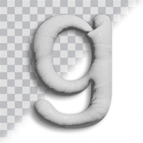 Premium Psd Creased Plastic Film 3d Small Letter G