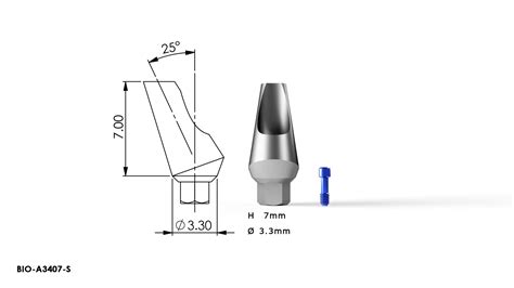 25° Angular Standard Abutment Internal Hex System 10 Pack Ds