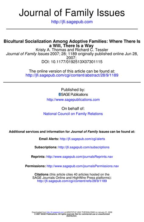 Pdf Bicultural Socialization Among Adoptive Familieswhere There Is A