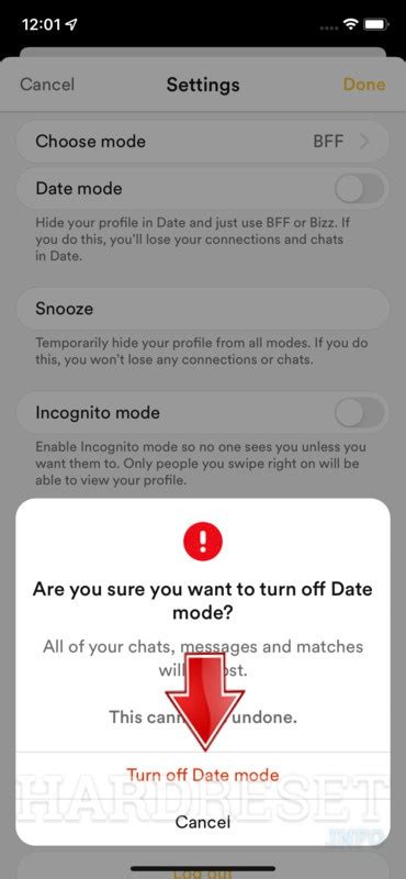 How To Disable Date Mode In Bumble