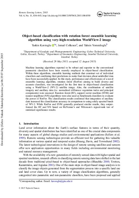 pdf object based classification with rotation forest ensemble