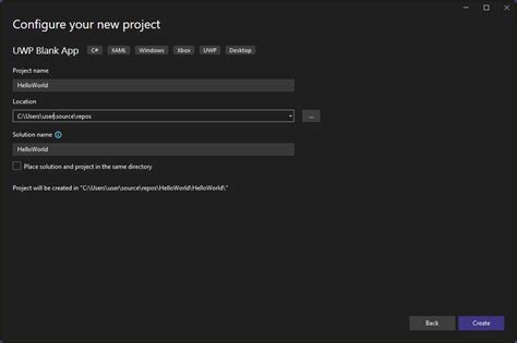 Découvrez Comment Créer Une Application Uwp Hello World Avec Xaml Et Net 9 Uwp Applications