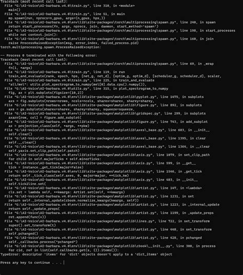 训练一段时间便报错中断 · Issue 39 · Svc Develop Teamso Vits Svc · Github