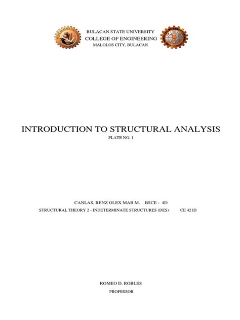 Introduction To Structural Analysis College Of Engineering Pdf
