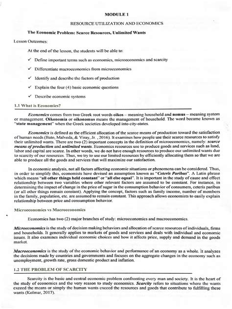 Basic Micro Economics Module 1 Pdf