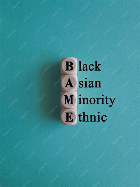 Premium Photo Bame Symbol Abbreviation Bame Black Asian And Minority Ethnic On Wooden Cubes