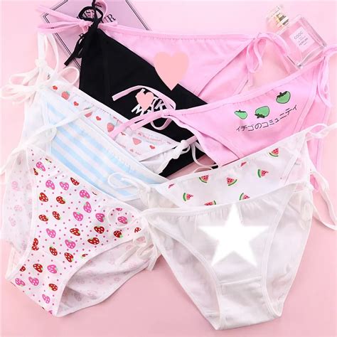Spandcity Young Girls Student Cute Underwear Women Japan Lace Up Cotton
