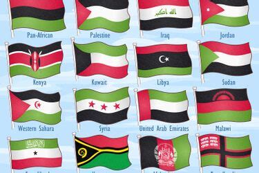 Five Nations With Green White And Orange Flags