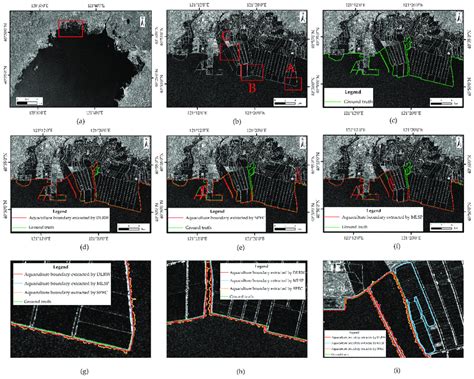 Results Of Aquaculture Boundary Extraction By Our Dlrw Mlsp And Spec