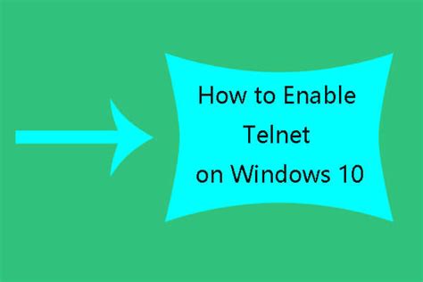Ways To Enable Install Telnet On Windows MiniTool