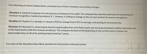 solved the following are three independent unrelated sets