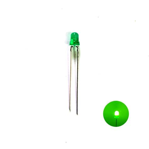 100pcs 3mm Led Diffused Green Color Led Bulbs Light Emitting Diodes