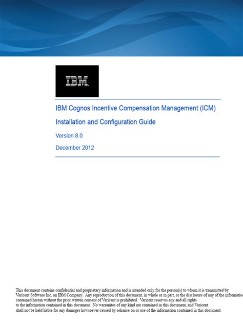 Ibm Cognos Icm Installation And Configuration Guide V8 Pdf