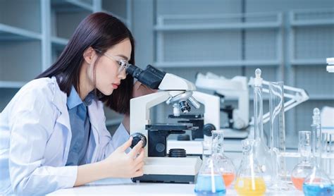 Premium Photo Image Of Young Asian Woman Working In The Lab