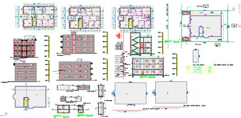 Building Detail Plan With Measurements And Layouts