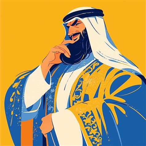 Premium Vector Iraqi Man In Traditional Iraqi Robe As A Performer