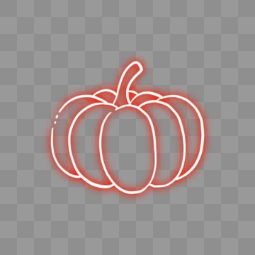 Line Art Pumpkin Neon Light Pumpkin Neon Pumpkin Neon Light Png