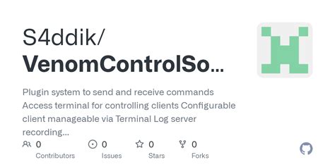 GitHub S Ddik VenomControlSource Plugin System To Send And Receive Commands Access Terminal