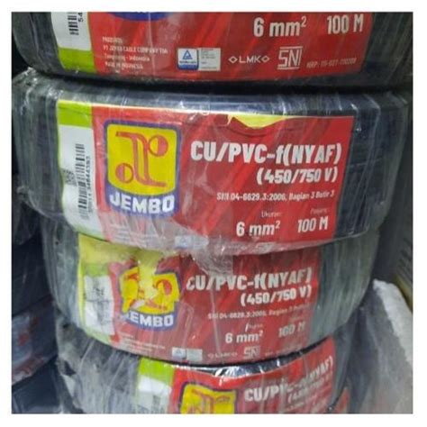 Jual Kabel Nyaf Jembo 1 X 6 Per Meter Kabel Jembo Nyaf 6mm Per Meter Hitam Kab Karawang