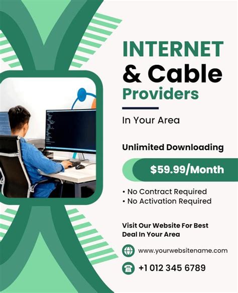 Local Cable Services And Internet Flyer Template