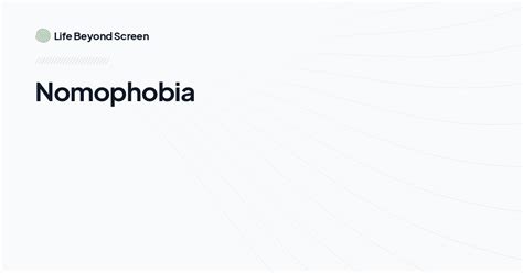 Nomophobia