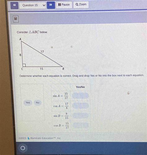 Solved ]consider Abc Below Determine Whether Each Equation Is Correct