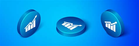 동면 통계 금융 성장은 파란색 배경에 고립 된 아이콘을 증가시다 매출 증대 파란색 원 버튼입니다 벡터 0명에 대한 스톡 벡터 아트 및 기타 이미지 Istock