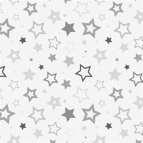 Patrón De Estrellas Plateadas De Diseño Plano Vector Gratis