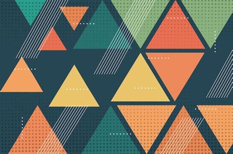 다각형 배경과 현대적인 스타일의 삼각형 추상 기하학적 패턴 프리미엄 벡터