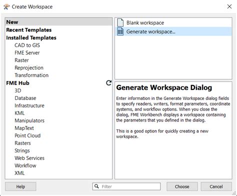 Creating A New Workspace