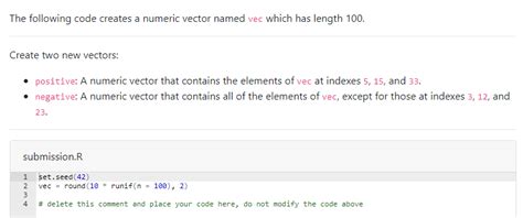Solved The Following Code Creates A Numeric Vector Named Vec