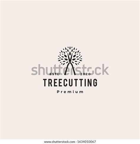Tree Cutting Service Logo Vector Icon Stock Vector Royalty Free 1634010067