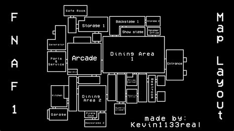 Fnaf 1 Map Layout In My Vision Some Are Inspired Btw Fandom