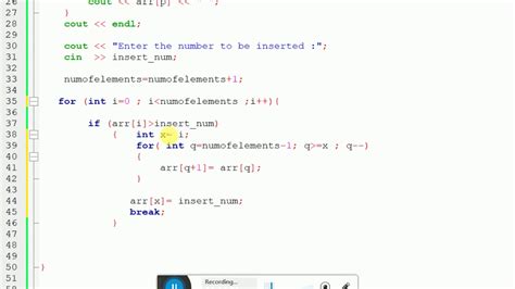 Chap No2algorithms Inserting Element Into Array Youtube