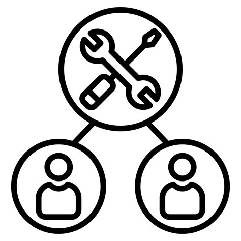 Collaborative Tools Icon Line Vector Illustration 35316925 Vector Art
